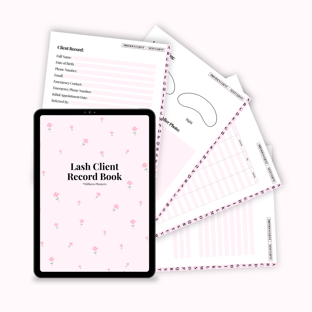 Lash Client Record Book – Mauvella Lash Academy